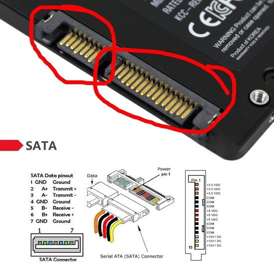 Sleutel Socket 2 M.2 NGFF (SATA) SSD naar 2.5 SATA Adapter Kaartadapter ...