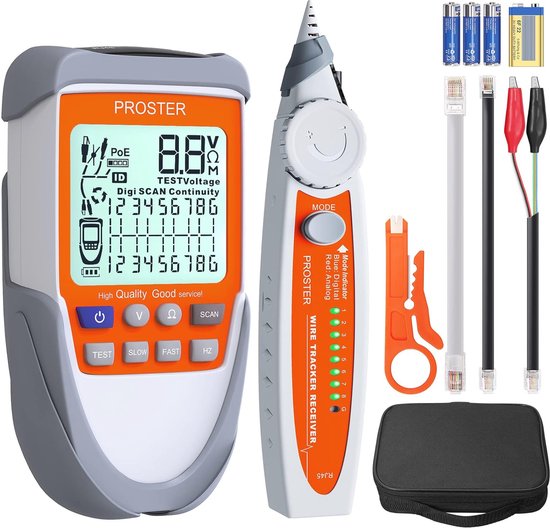 Testeur de câbles RJ45 RJ11 avec fonction PoE - Testeur de réseau ...