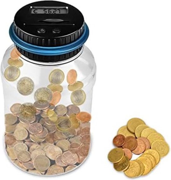 Digitale Spaarpot - Met muntenteller - Elektrische spaarpot - Transparant - Spaarpot... | bol