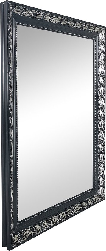 Spiegel - Torna Jonca - 55x70 - Wandspiegel in Frame - Zwart Zilver ...