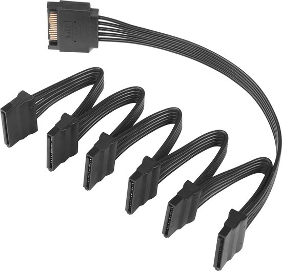 SATA Power Splitter Adapter Kabel voor Harde Schijven en SSD's - 1 naar ...
