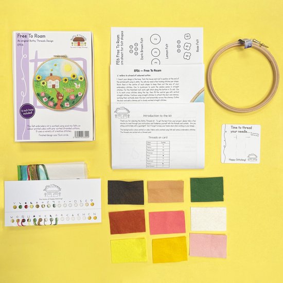Vilt borduurpakket Bothy Designs - Free To Roam - Bothy Threads | bol