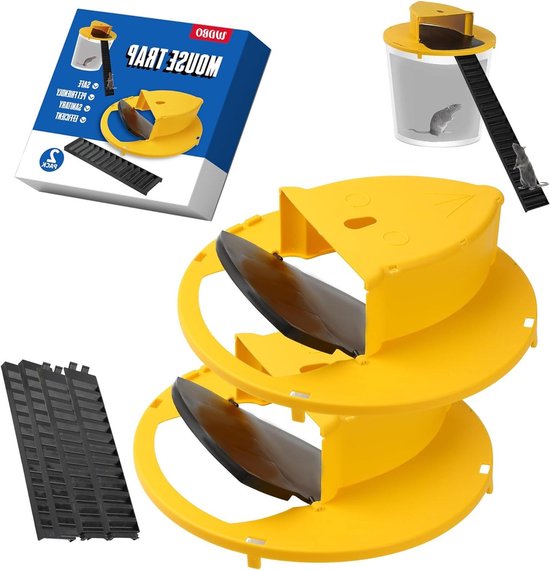 Opvouwbare muizenval - Automatisch deksel - Set van 2 - 12 liter emmer ...