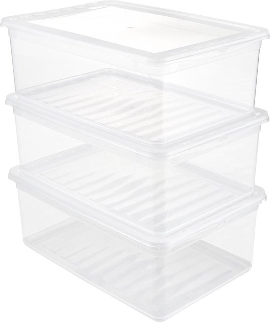 Opbergdozen met Air Control System - Set van 3 - Hoogte 14 cm - 3 x 11 ...