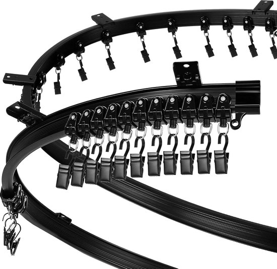 Curved Ceiling Holder Foldable Curtain Rod Bunk Window Window Right ...