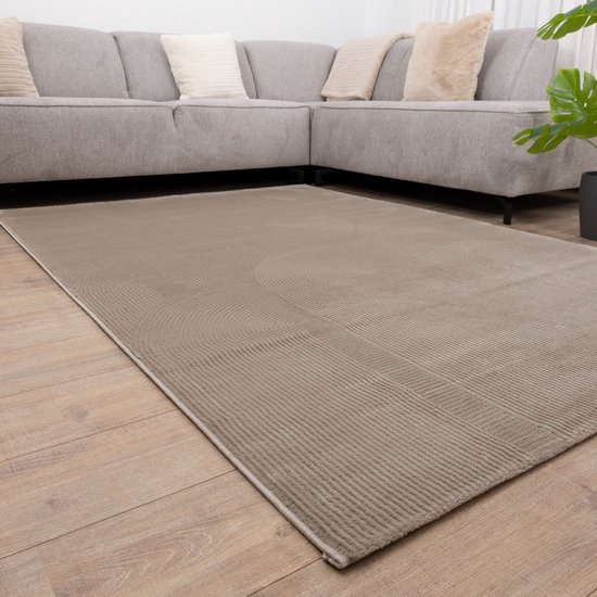 Donker Beige Tapijt Kwalitatief Laagpolig Vloerkleed Koho Premium Touch ...