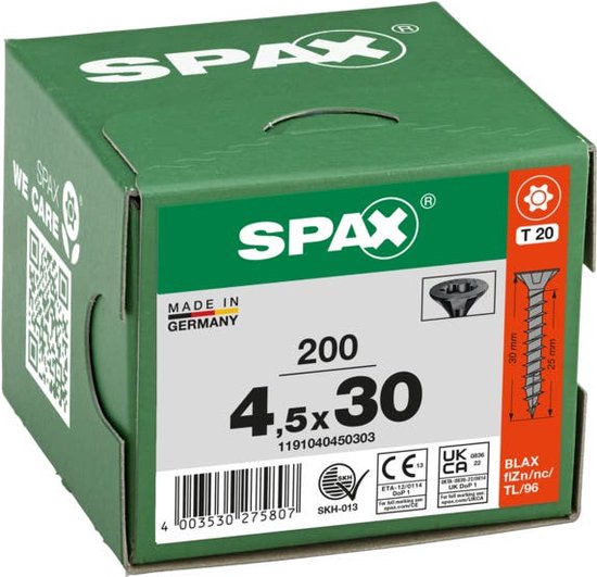 SPAX BLAX 30 mm 200 stuk(s) Schroef | bol