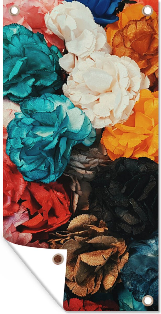 Décoration murale extérieur Mur - Roses - Abstrait - 80x160 cm - Toile ...