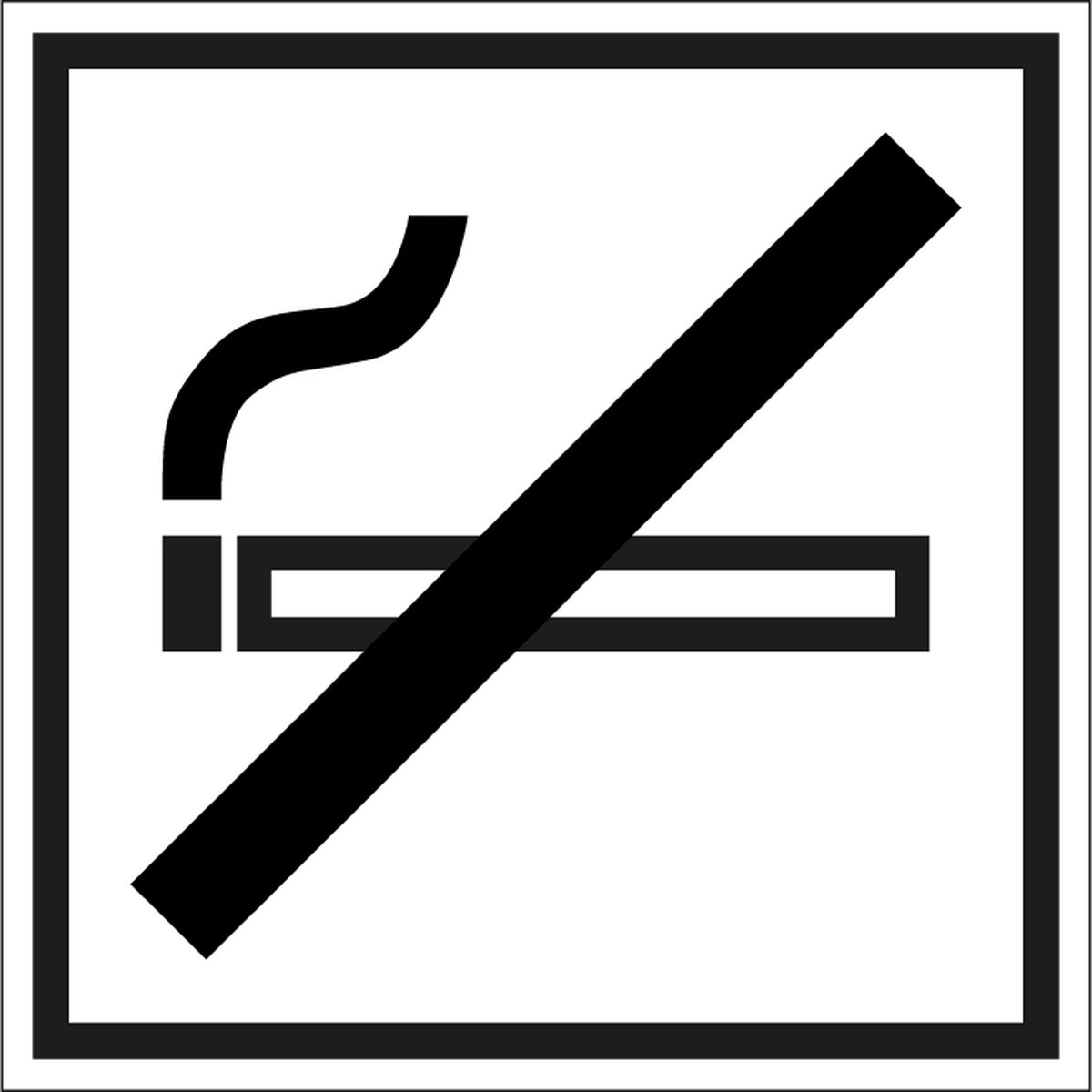 Bord roken verboden - kunststof 100 x 100 mm | bol.com