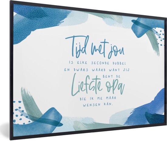 Fotolijst incl. Poster - Quotes - Spreuken - Blauw - 'Tijd met jou ...