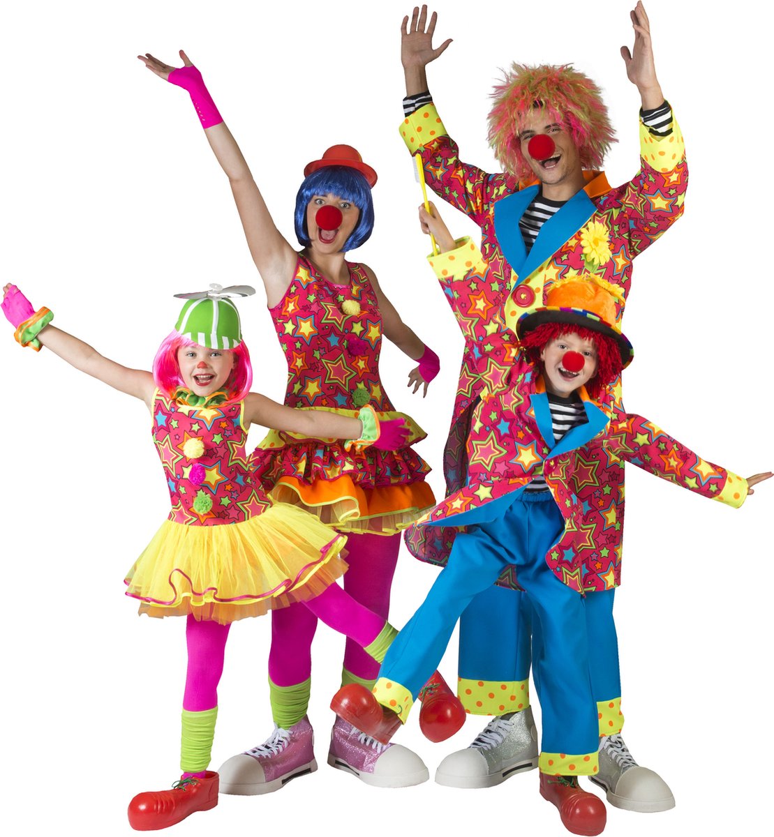 Clown & Nar Kostuum | Gekke Bonte Clown Kind Kostuum | Maat 140 ...