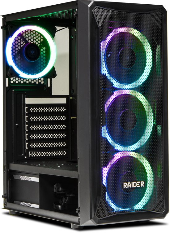 RAIDER CA2 PRO GAMING ATX PC Case - Behuizing met RGB + Remote | bol