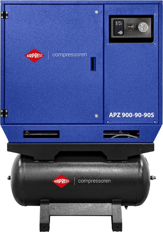 Stille compressor APZ 900-90-90S 10 bar 7.5 pk/5.5 kW 611 l/min 2x 90 l ...