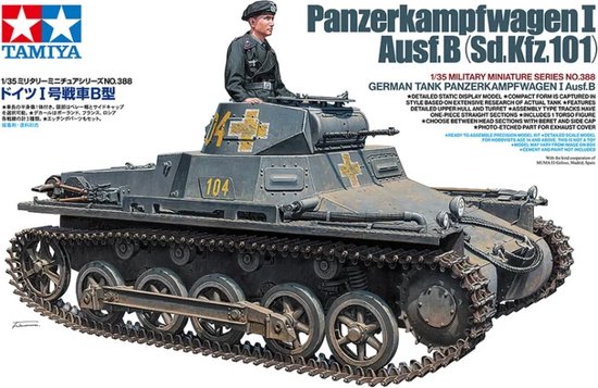 1:35 Tamiya 35388 Duitse Tank Panzerkampfwagen I Ausf.B Plastic ...