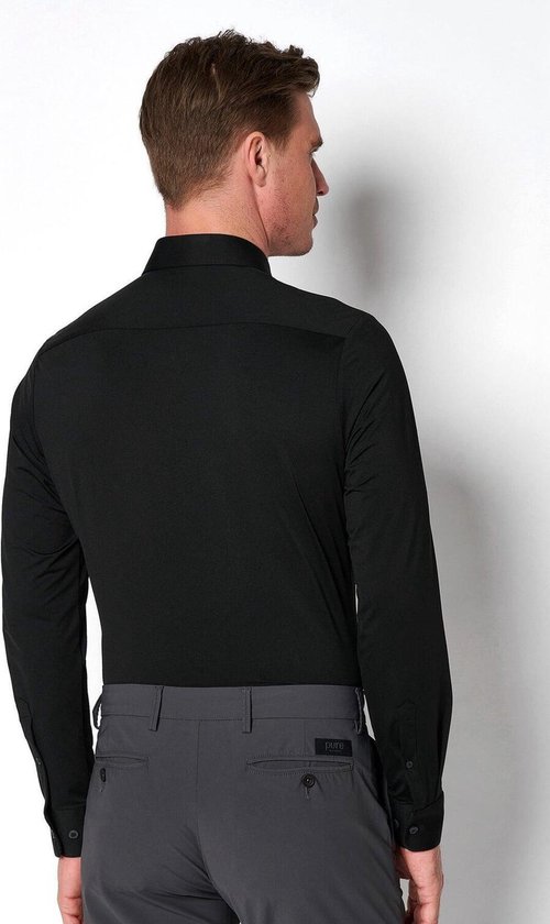 Pure The Functional Shirt Zwart - Maat 38 - Heren - Overhemden Formeel ...