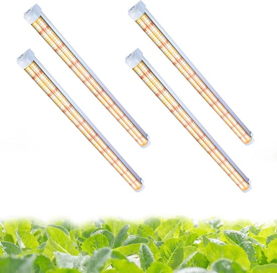 LED Pflanzenlampe 4-Pack Vollspektrum Grow Lamp 60 cm 72w 660 nm / 3000 ...