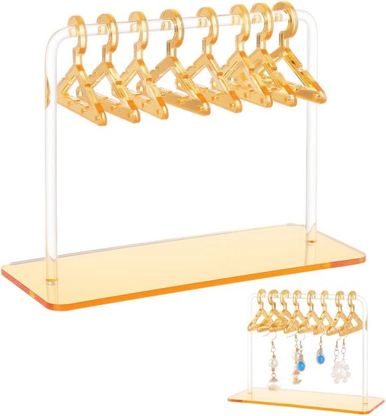 Oorbel Display Rack met 8 Mini Hangers - Acryl Dangle Earring Stand ...