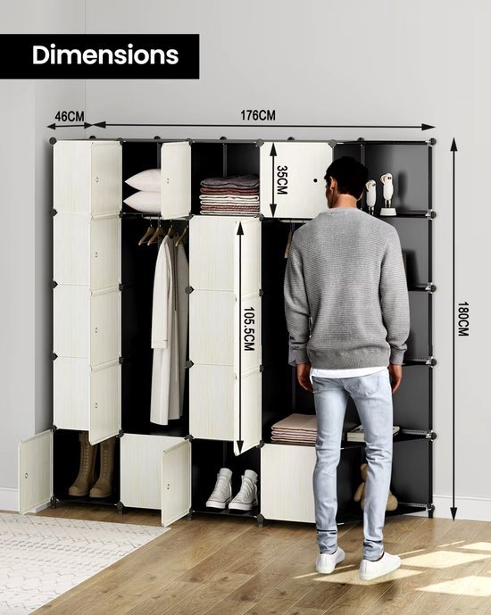 Mrs. Jones Modulaire kast - Kledingkast - Kast - Vakkenkast - Kubuskast ...