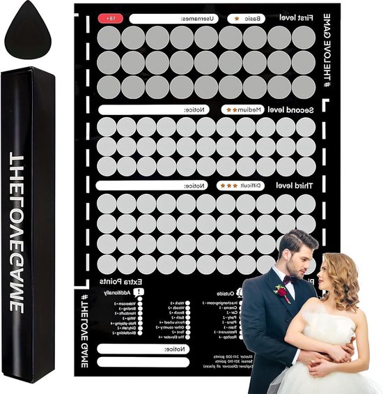Love Game poster - Scratch off date ideeën voor koppels - 100 dates | bol