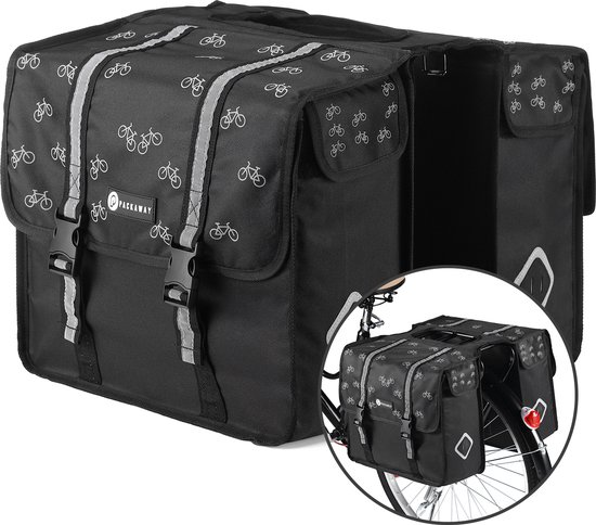Packaway Dubbele Fietstassen - Waterdicht Fietstassen Elektrische Fiets ...