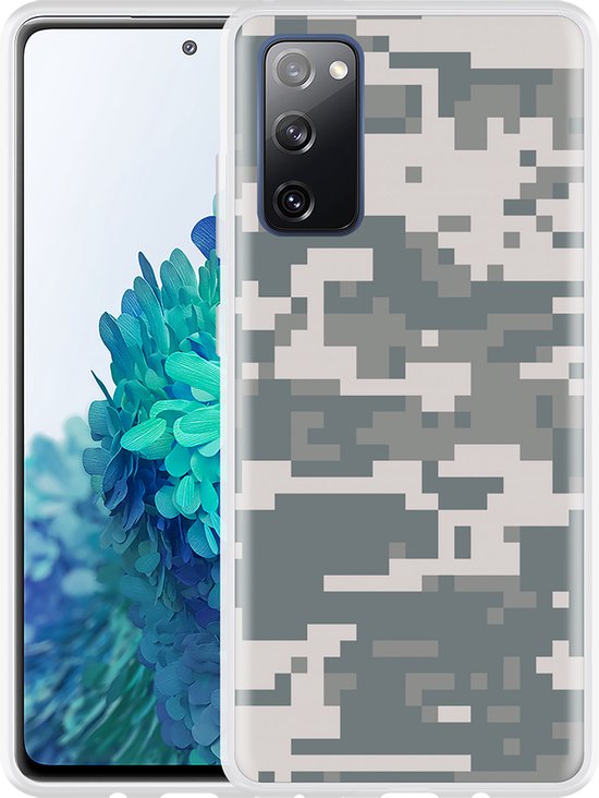 Cazy Hoesje geschikt voor Samsung Galaxy S20 FE - Camouflage Digi | bol