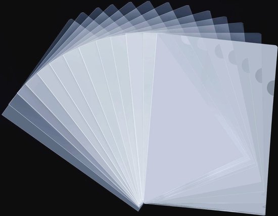 50 stuks doorzichtige A4-documenthoezen - Kunststof, open aan de ...