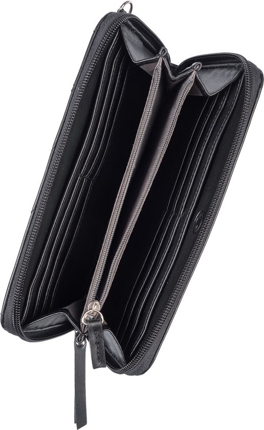 TOM TAILOR Portemonnee Yana Long Zip Wallet Black Zwart | bol
