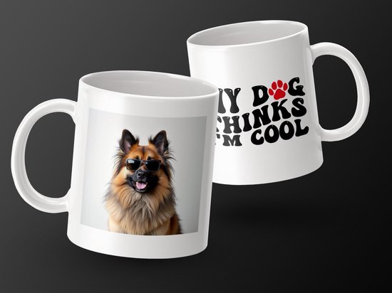 Leuke mok met hond met bril, grappige mok met tekst, cadeau voor ...