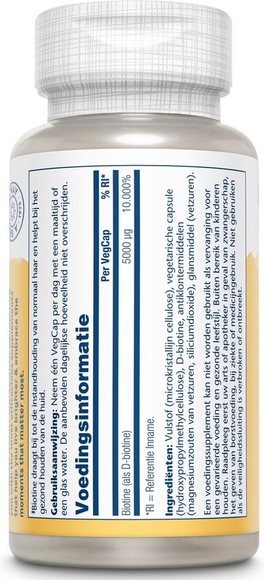 Solaray Biotine Timed Release 60 Capsules | bol