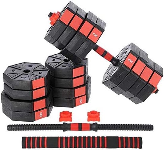 Verstelbare Dumbbell Set met 40 kg Gewichten - Halters en Halterstang ...