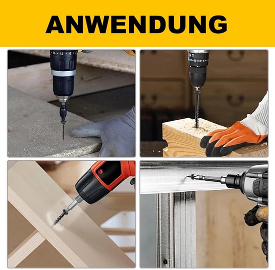 50x Houtschroeven Torx 4.8x90mm Zwart Verzonken Kop Universeel voor ...