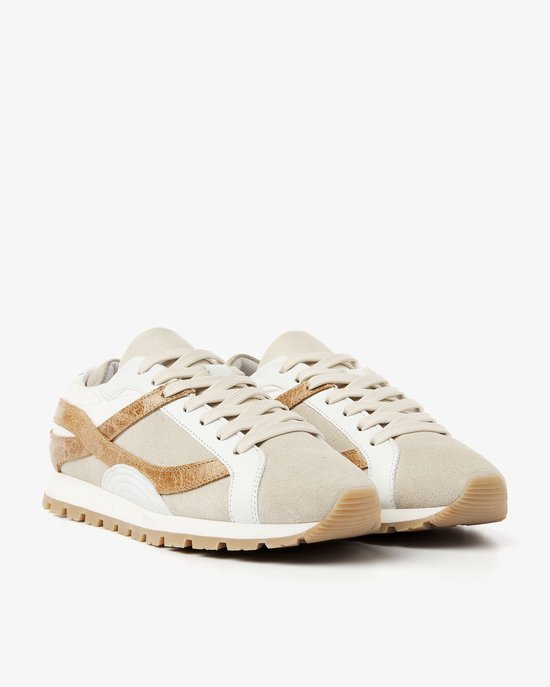 VIA VAI Scott Nala Sneakers Dames - Suède,Textiel,Leer - Cognac - Maat ...