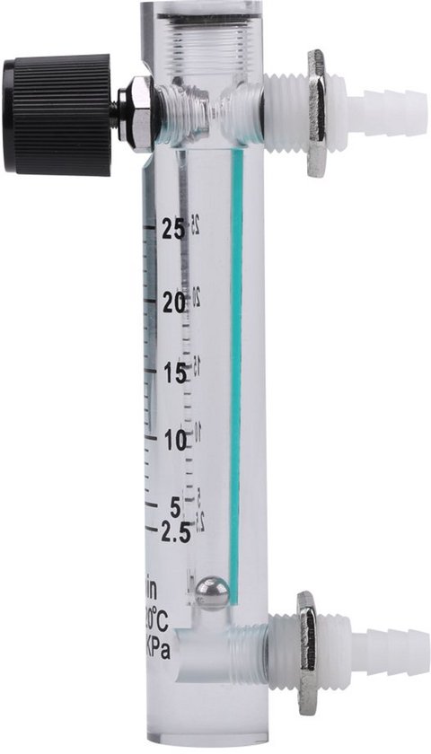 Luchtstroommeter Debietmeter 2.5-25 LPM voor Gasmeting en Flowregeling ...