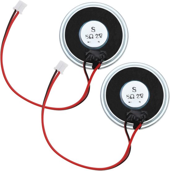2 stuks Magnetische Ronde Luidsprekers 40mm - 2W 8 Ohm - Micro Audio ...