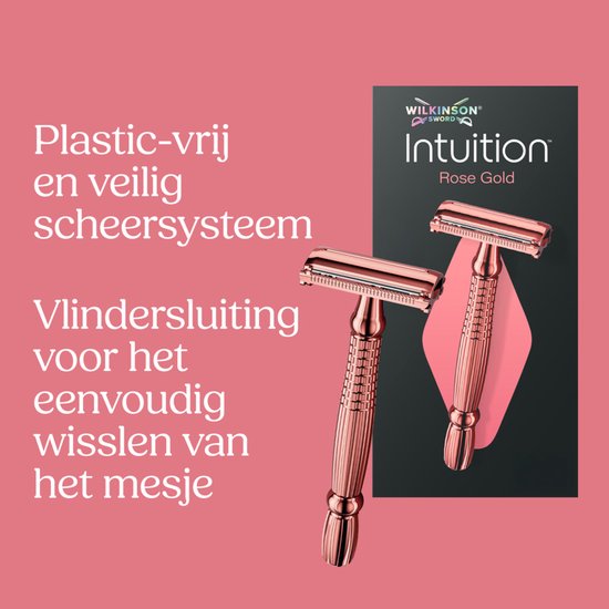 Wilkinson Intuition Rose Gold Scheersysteem + Navulmesjes - 3 x 15 ...