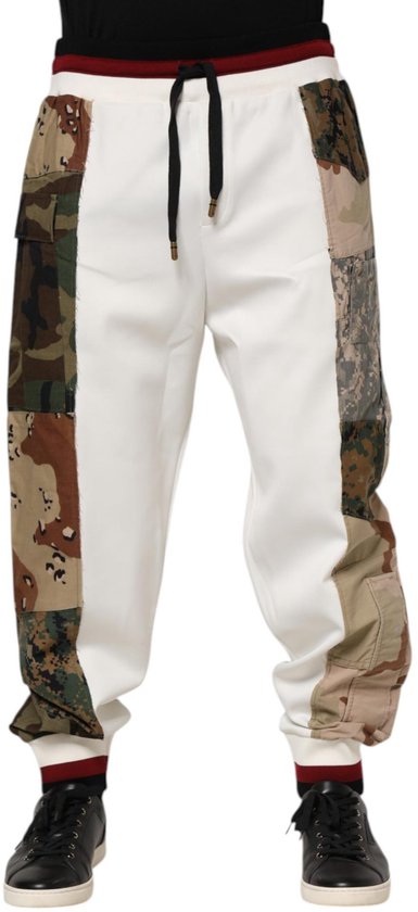 Patchwork Jogger Pants with Drawstring Closure and Logo Details - | bol