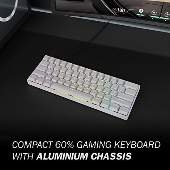 RGB Mechanisch Gaming-Toetsenbord 60% Layout met N-key Rollover en USB ...