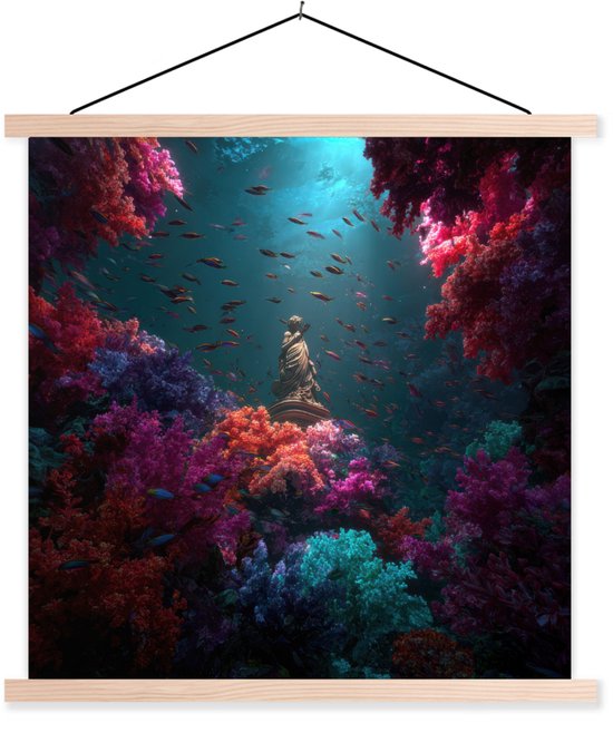 Posterhanger incl. Poster 90x90 cm - Schoolplaat - Standbeeld ...