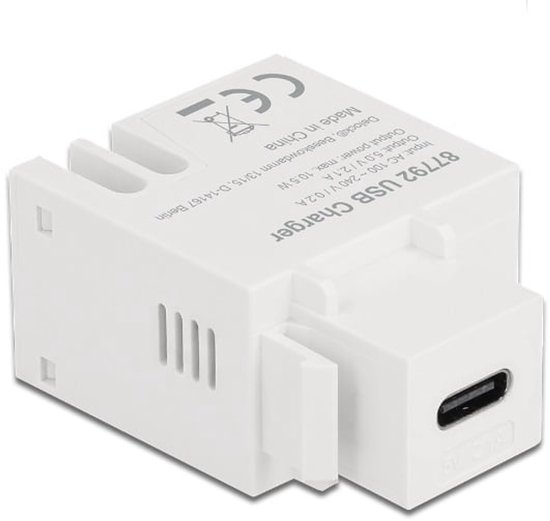 USB-C - terminal block Keystone USB-lader module | 10,5W | wit | bol