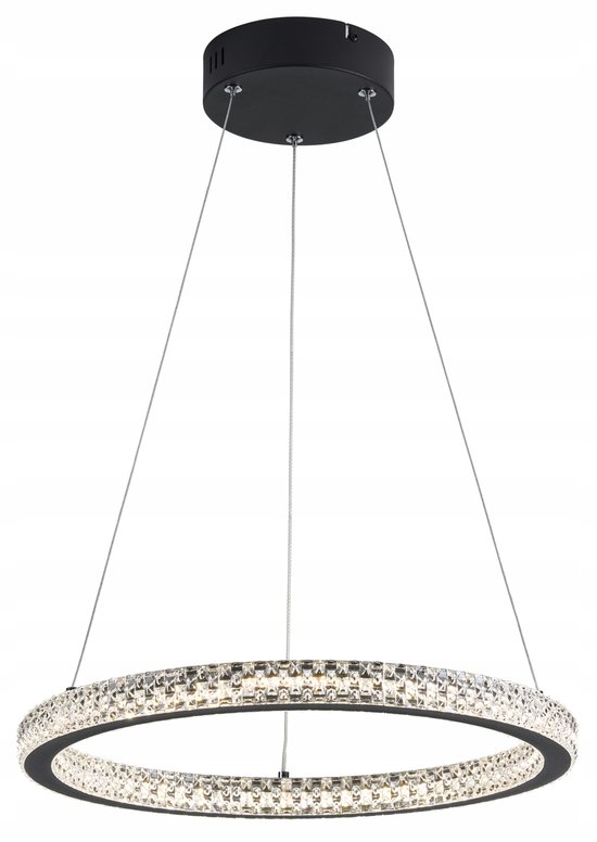 LED Hanglamp Mitchell Mat Zwart 36W Ring Dimbaar met Afstandsbediening ...