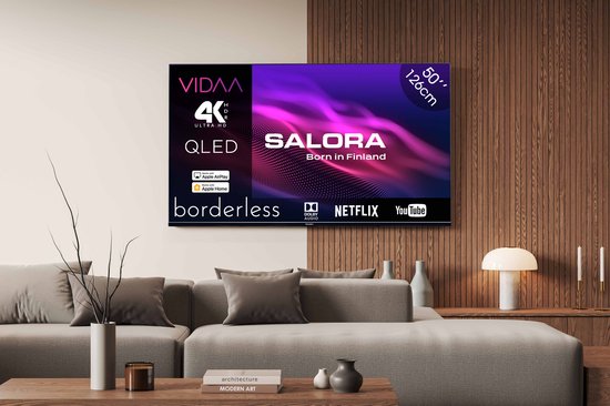 Salora QLED50UV1 tv 127 cm (50") 4K Ultra HD Smart TV Wifi Zwart 280 cd ...