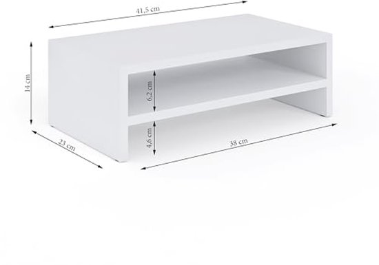 Ergonomische Monitorstandaard met Opbergplank - 2-laags Desk Verhoger ...