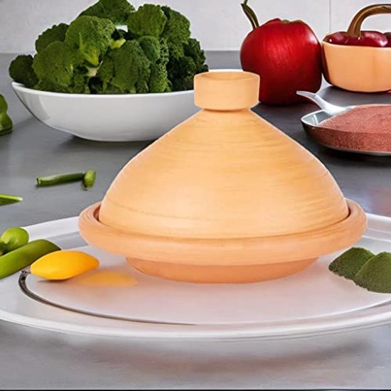 Handgemaakte Marokkaanse Tajine Pan 27 cm - Stoofpan voor 1-3 Personen ...