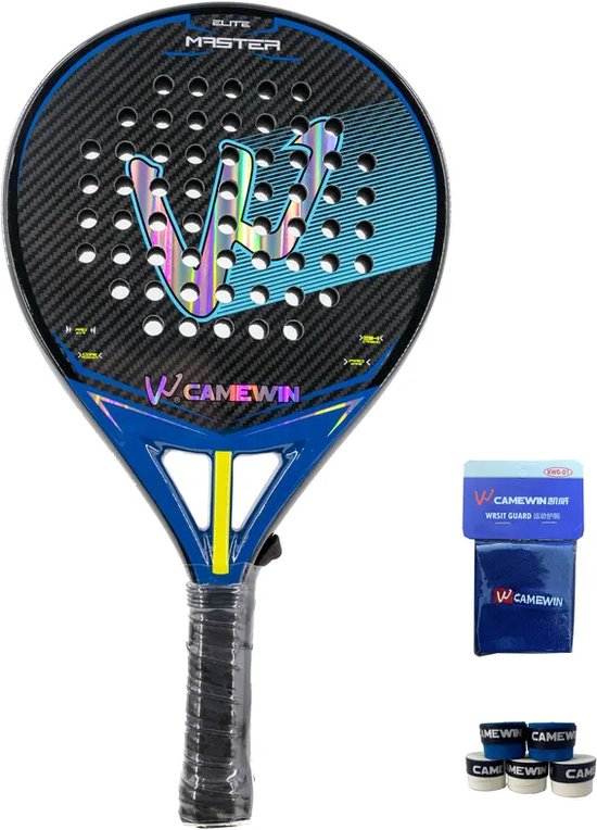 MEWAVE CAMEWIN© - Padel Racket – 3k - Blauw – inclusief Opberghoes ...