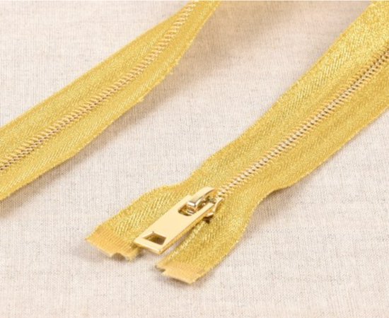 Deelbare rits goud metallic - 65cm - rits die onderaan opengaat - stevige rist met... | bol.com