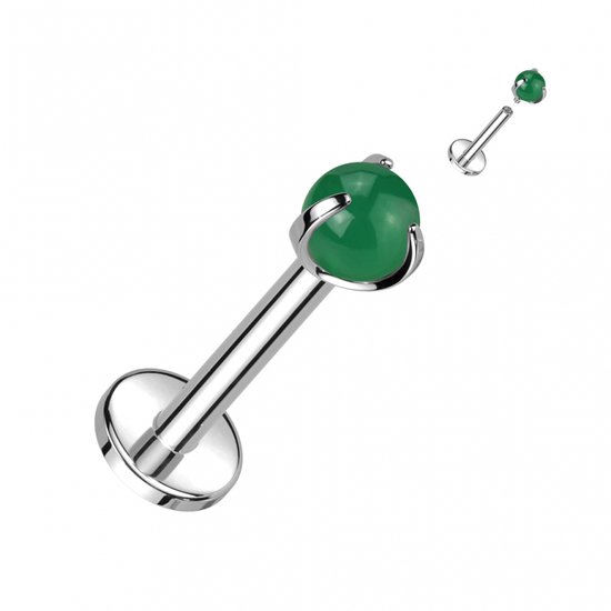 piercing natuursteen met claw Jade | bol