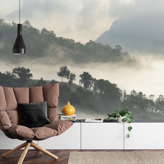 Fotobehang Bos In Mist | bol