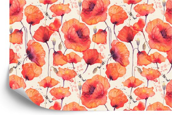 Fotobehang Klaprozen Vintage | bol