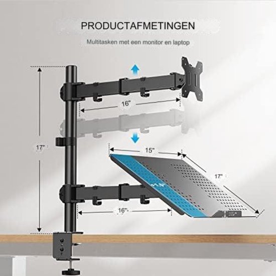 Gratyfied - monitor arm 3 schermen - monitorarm voor laptop ...