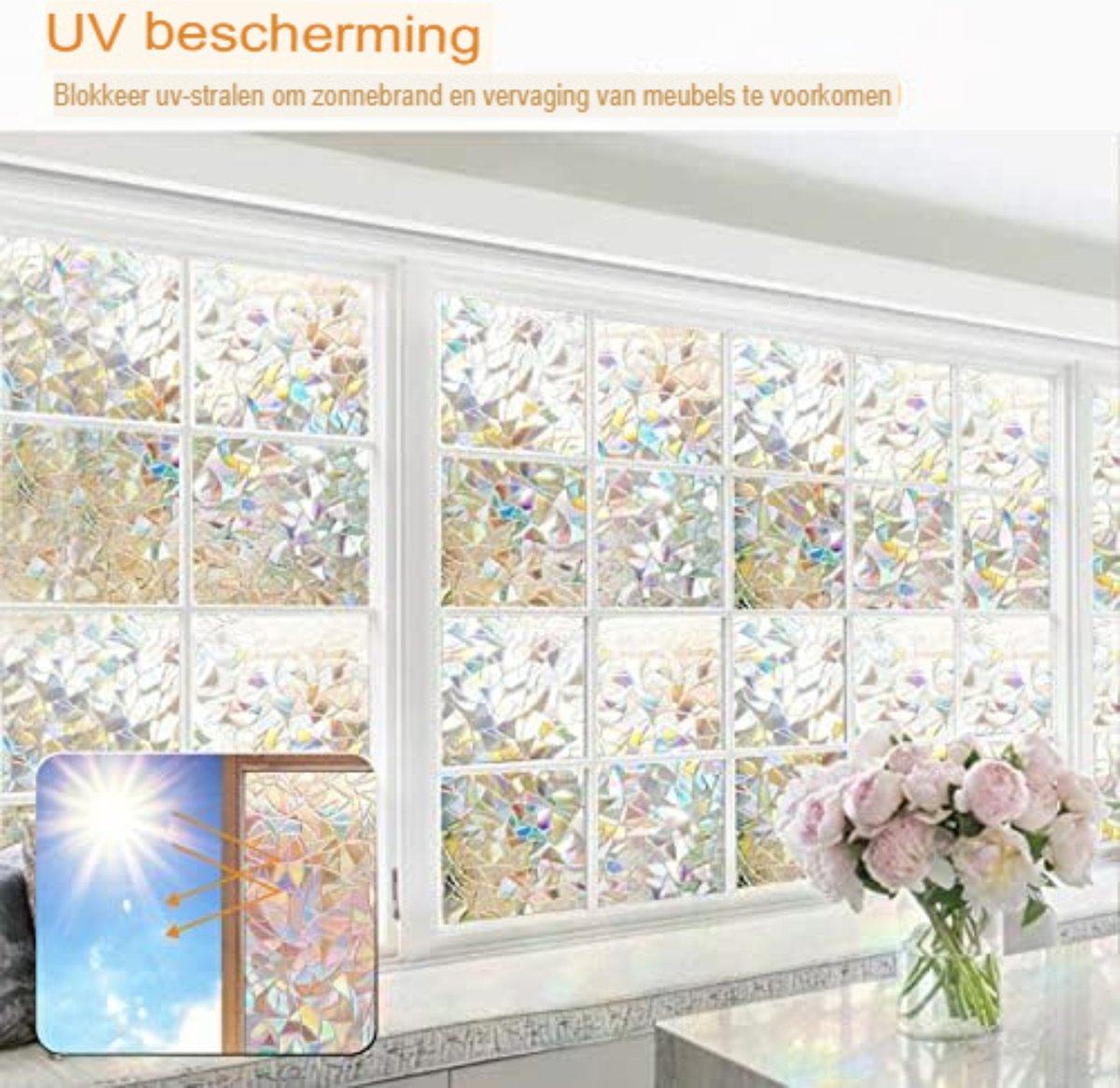 Gratyfied- Raamfolie Glas In Lood- Window Film Stained Glass- Raamfolie ...